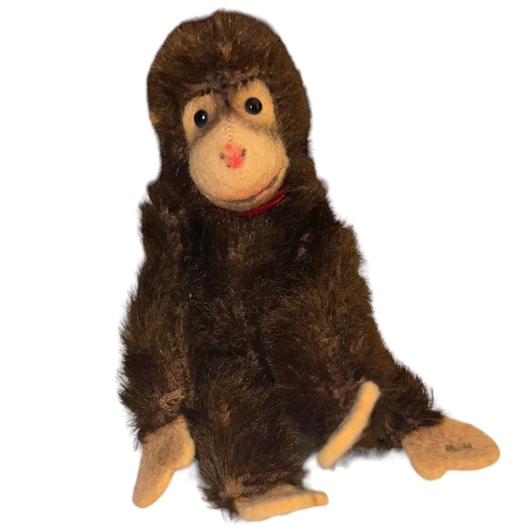 steiff | Holiday | Vintage Steiff Jocko Mohair Monkey Toyornament 45 ...